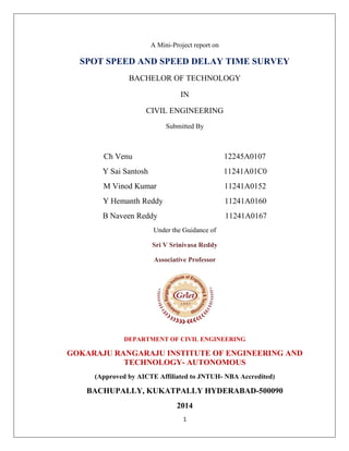 Spot speed studies and speed delay time survey | PDF