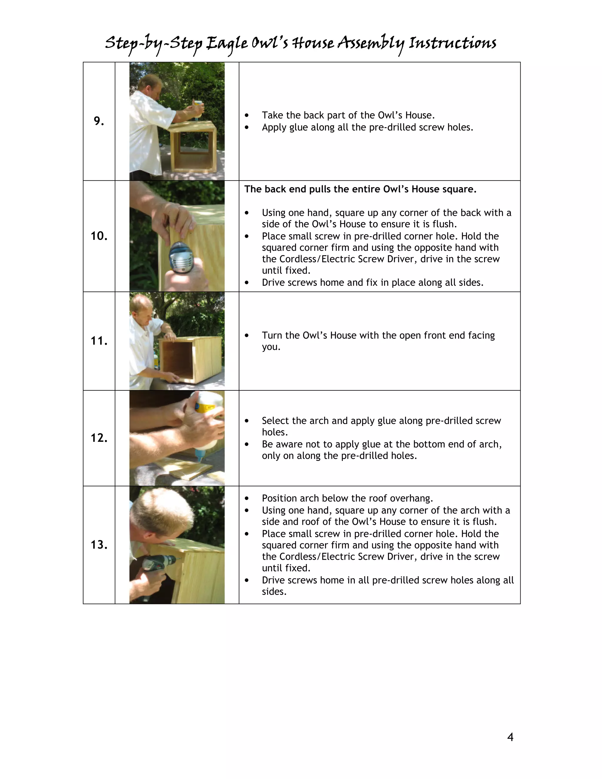 Spotted Eagle Owl's House step by-step assembly | PDF