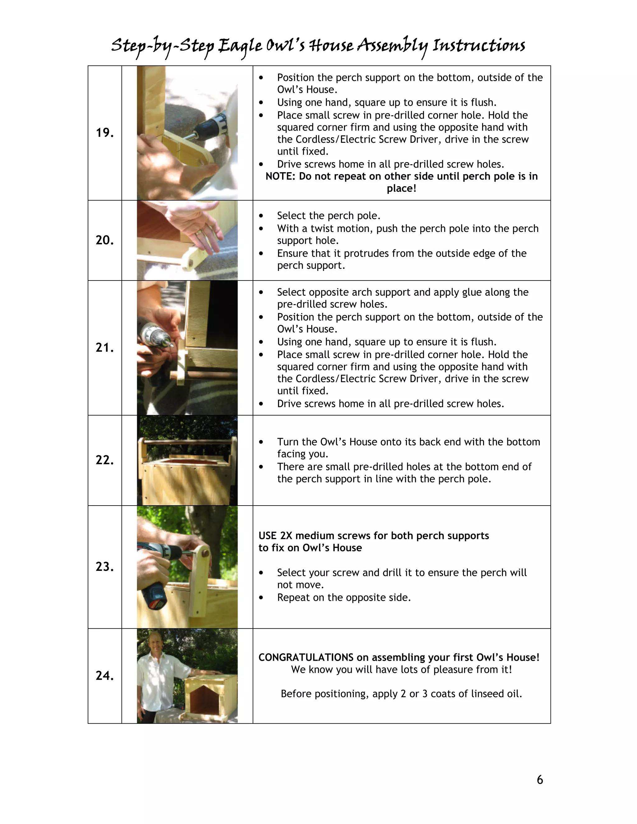 Spotted Eagle Owl's House step by-step assembly | PDF