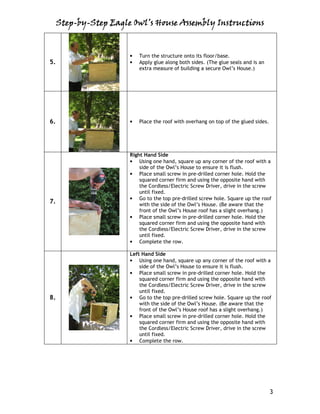 Spotted Eagle Owl's House step by-step assembly | PDF