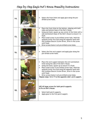 Spotted Eagle Owl's House step by-step assembly | PDF
