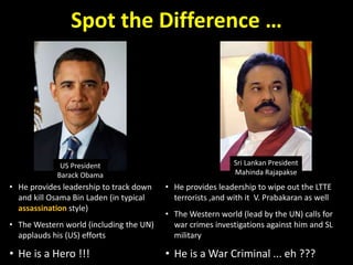 Spot the Difference - Al Qaeda V LTTE.ppsx | Terrorism | Sensitive Topics