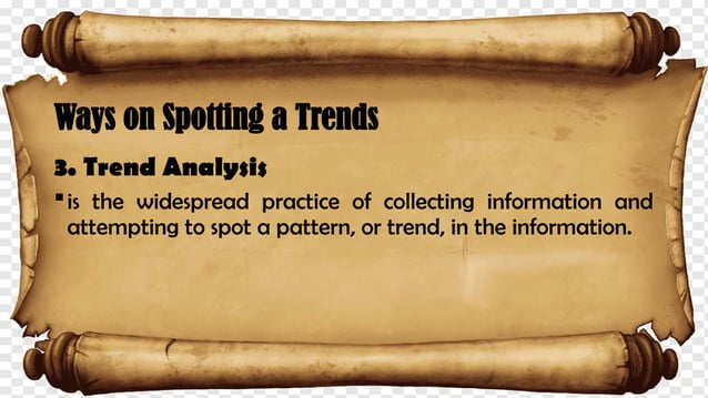 Trends subject, spotting a trends for grade 12 | PPTX