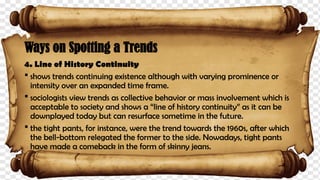 Trends subject, spotting a trends for grade 12 | PPTX