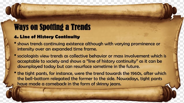 Trends subject, spotting a trends for grade 12 | PPTX