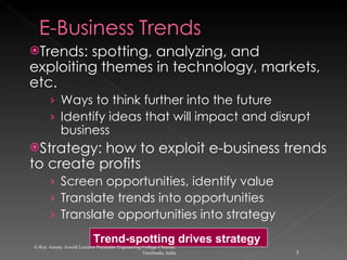 Spotting e-business trends | PPT