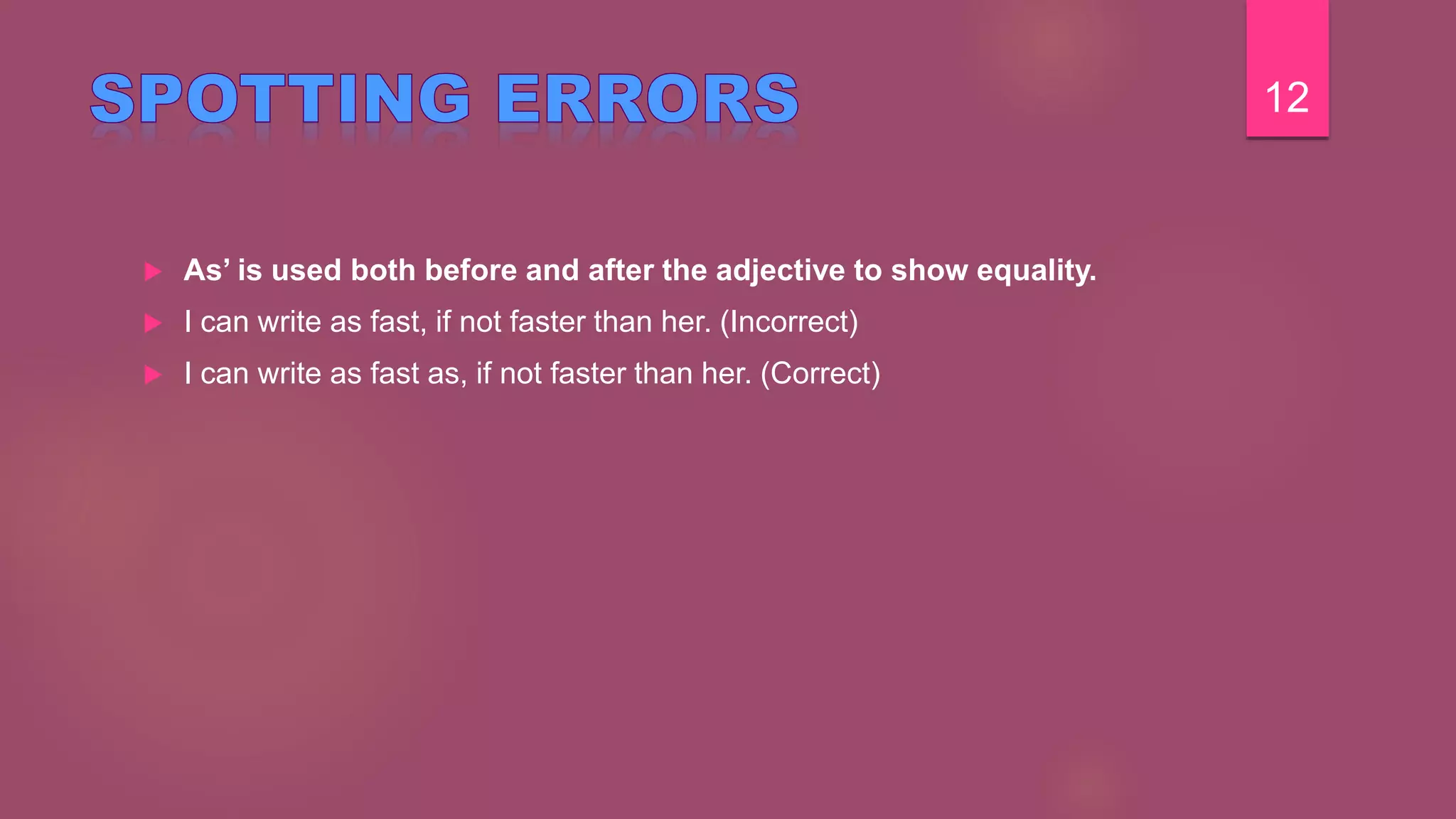 Spotting errors part 1 | PPTX