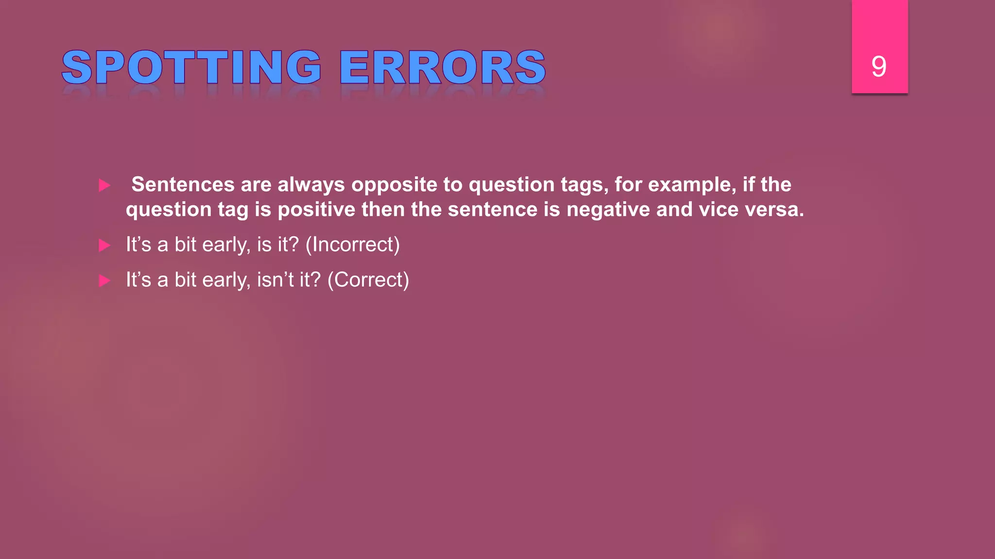 Spotting errors part 1 | PPTX