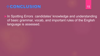 Spotting errors part 1 | PPTX