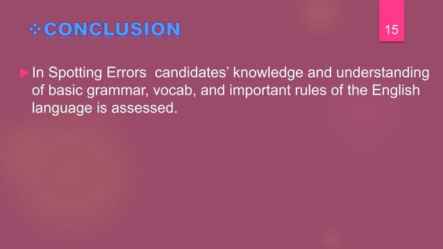Spotting errors part 1 | PPTX