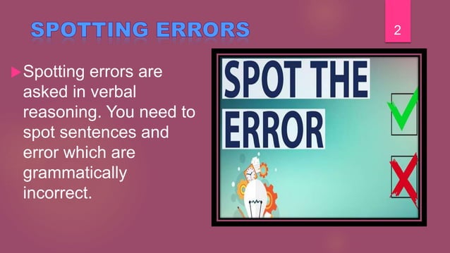 Spotting errors part 1 | PPTX