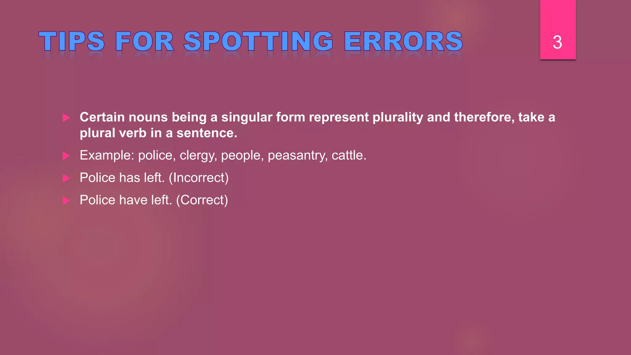 Spotting errors part 1 | PPTX