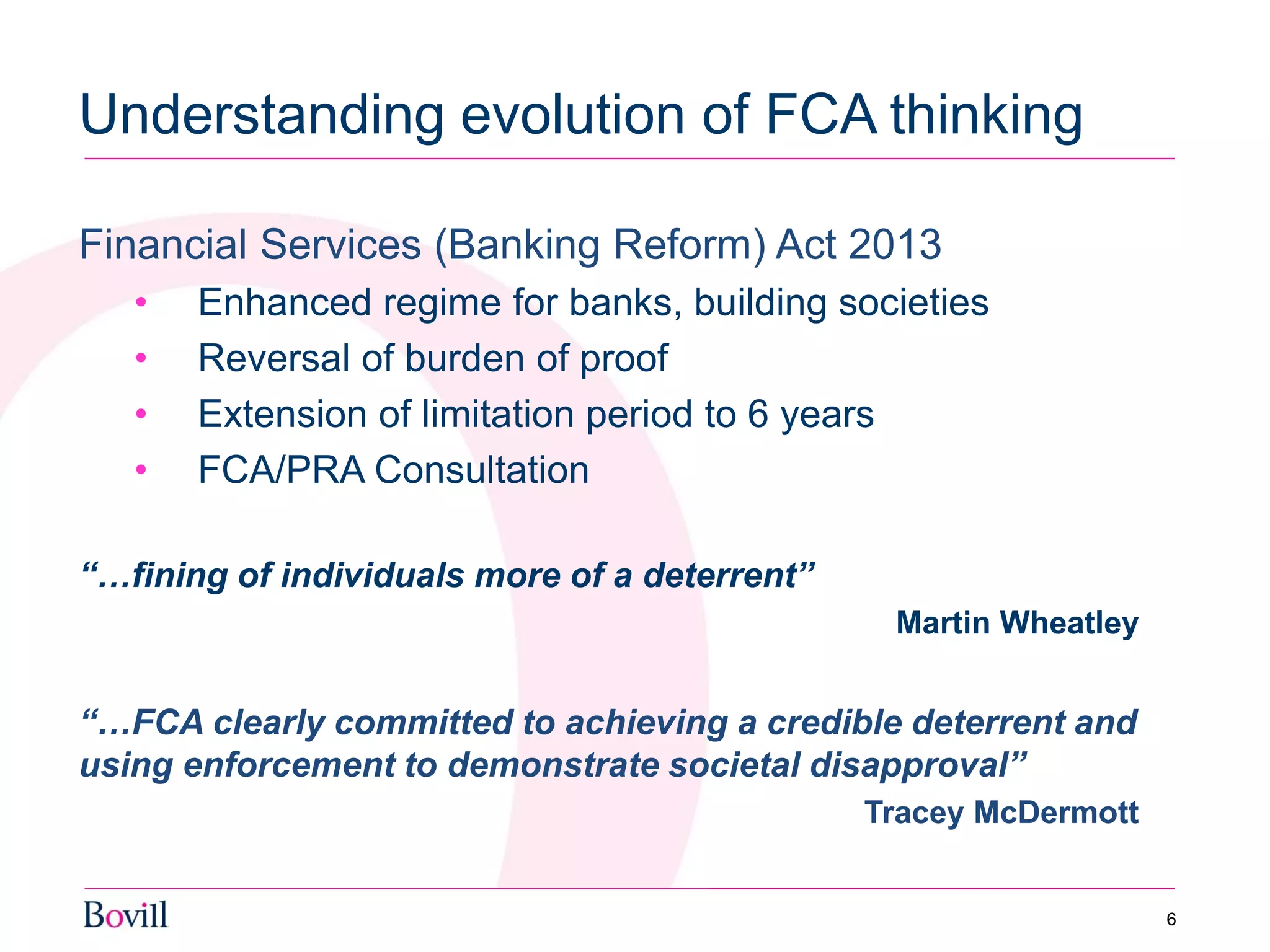 Spotting the banana skins - avoiding FCA enforcement through better ...