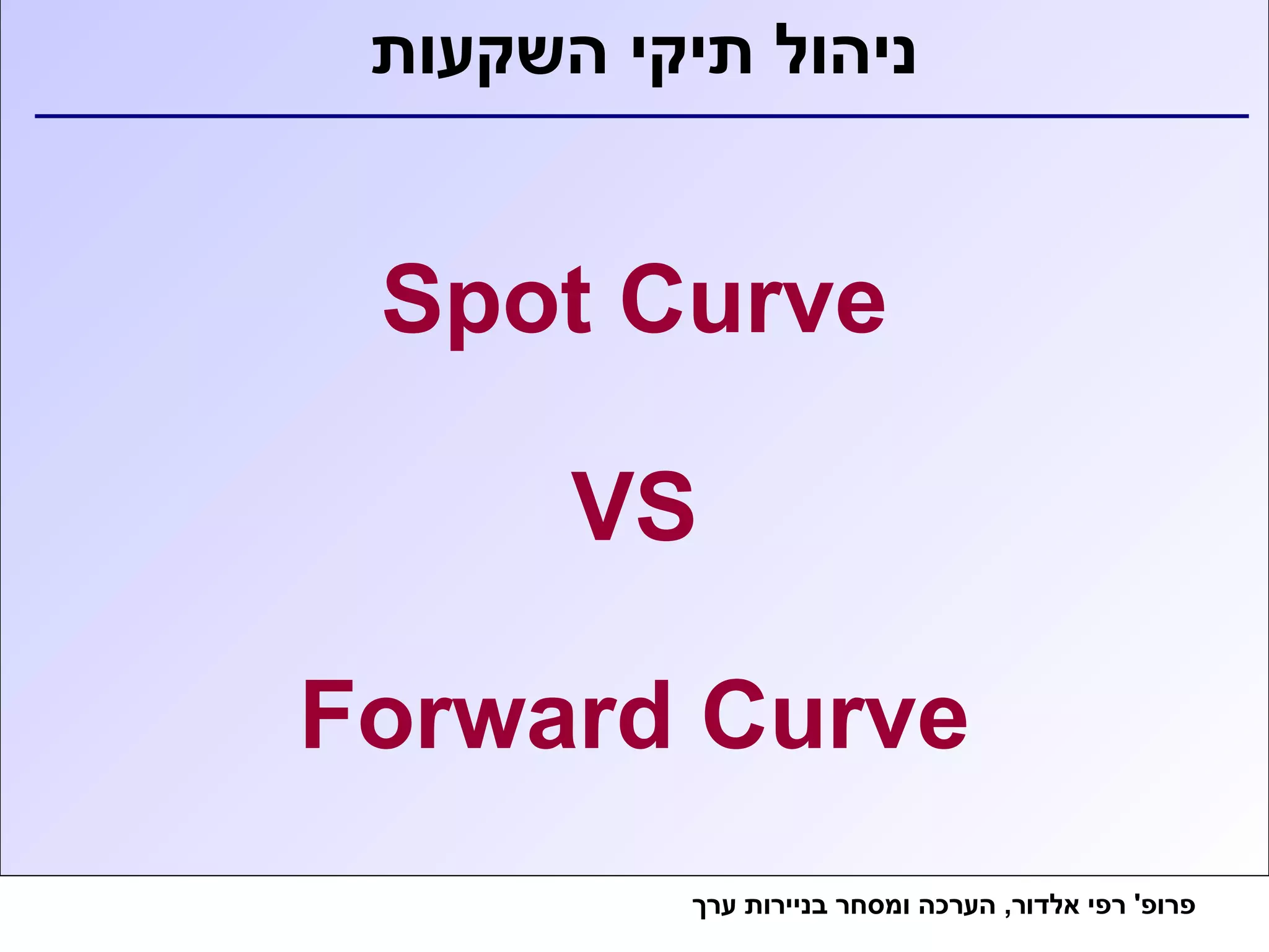 Spot Curve VS Forward Curve | PPT