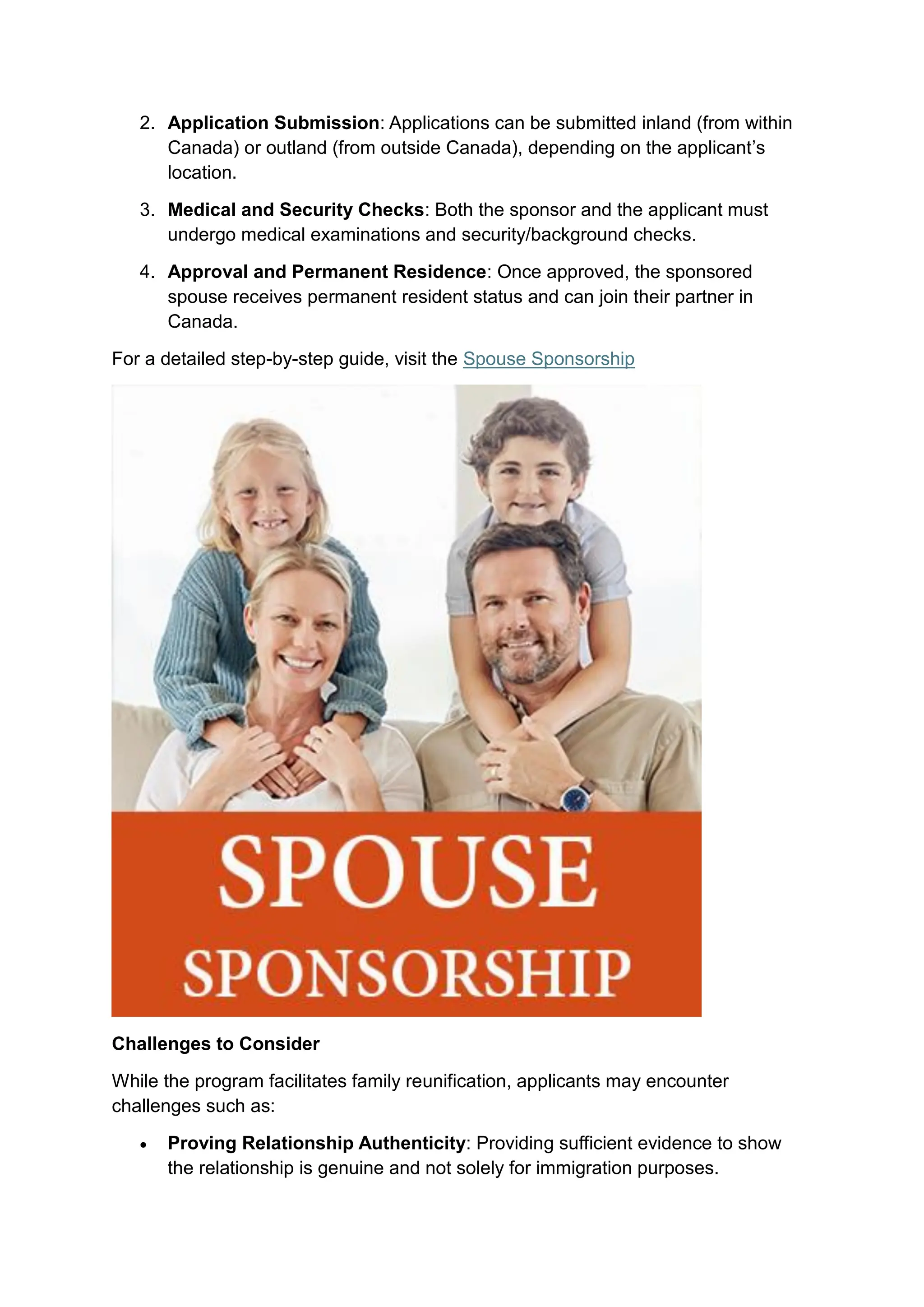 Understanding Spousal Sponsorship in Canada | PDF