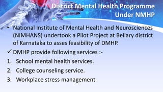 National Mental Health Programme (NMHP) | PPTX
