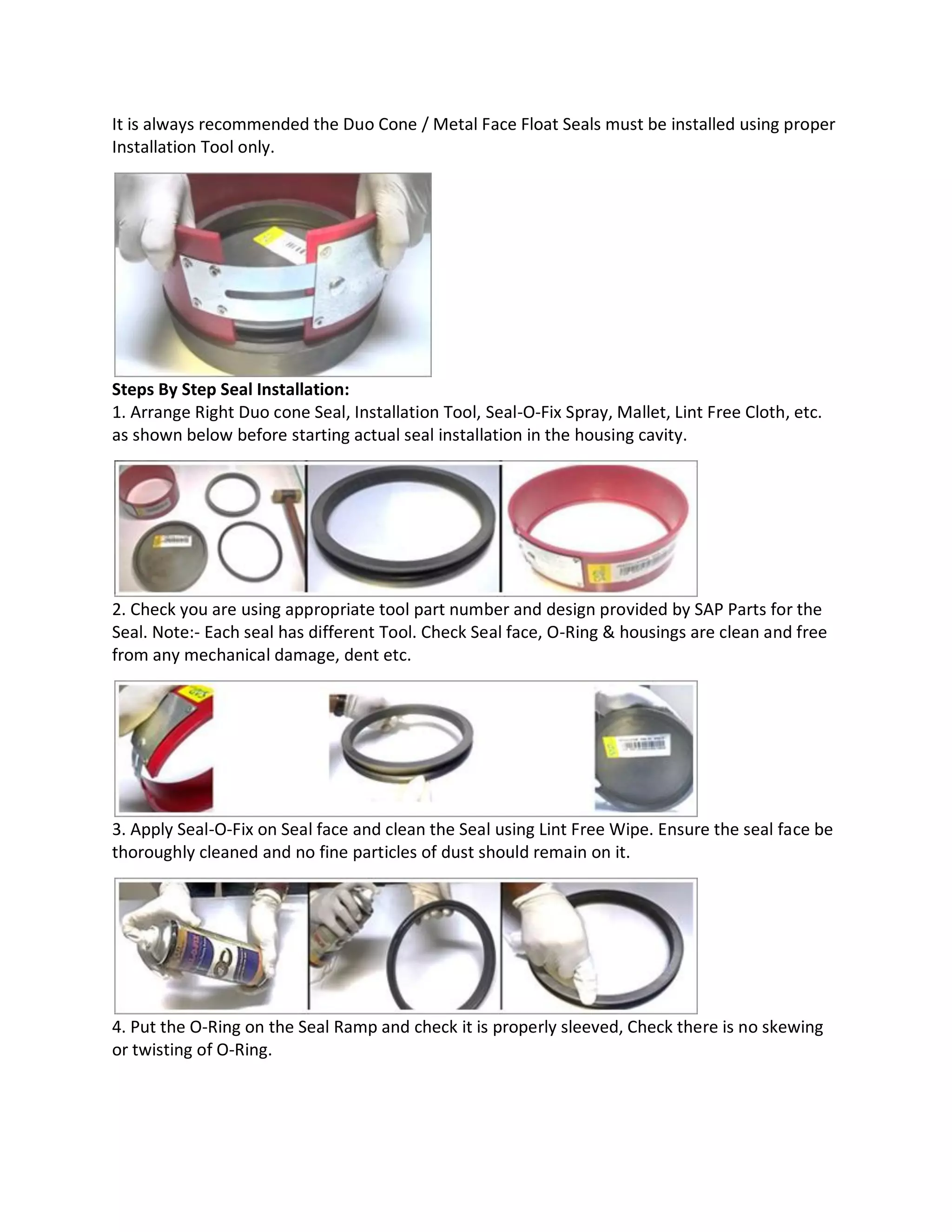 Seals Assembly Guide – SAP Parts | PDF