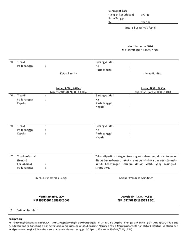 Sppd puskesmas belakang | PDF