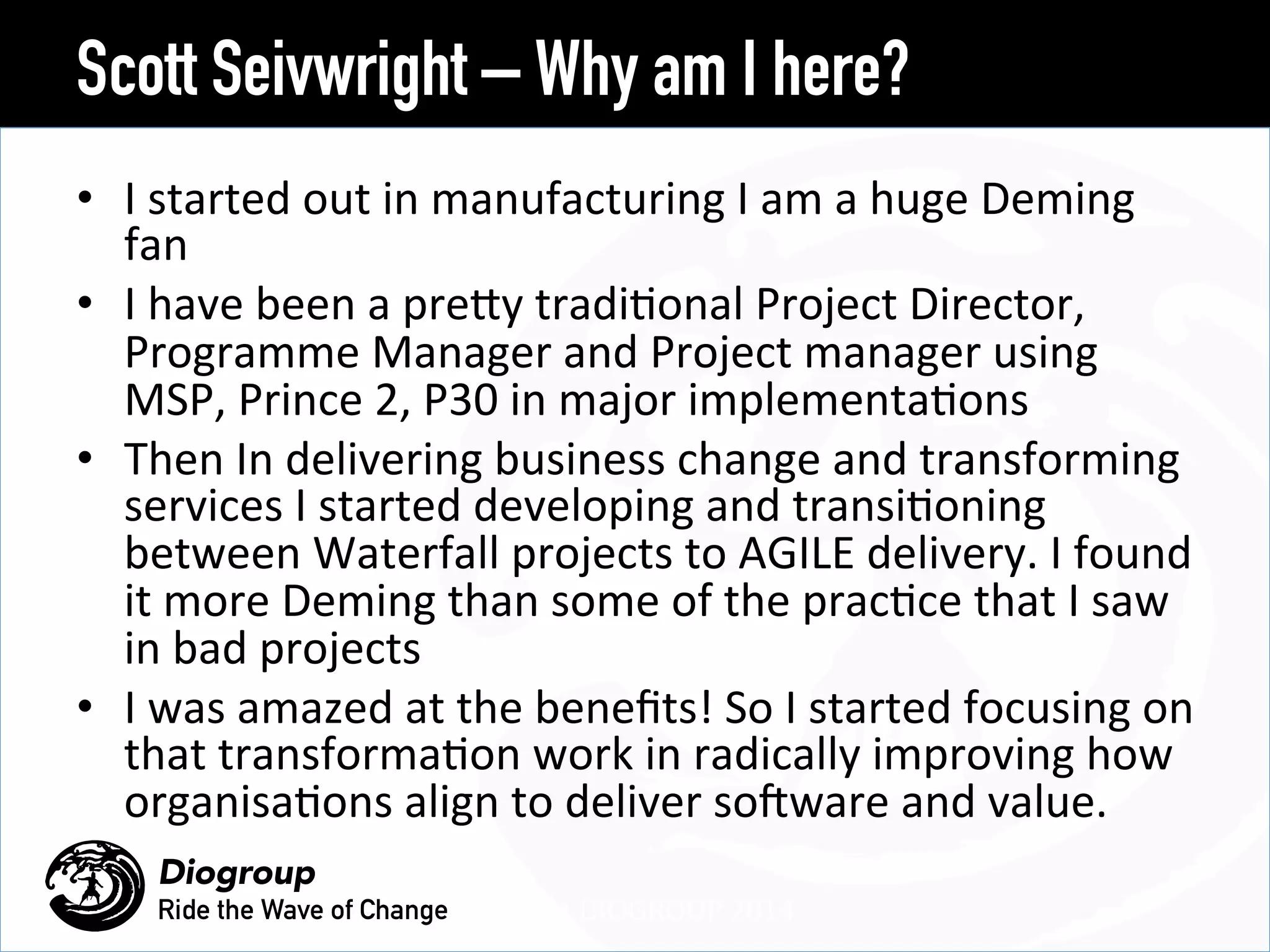 Introduction to Agile for Scottish Project and Programme Managers Group ...