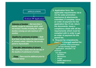 DTI Sales Promotion Permit Application Process | PDF
