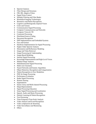 Call for papers - 9th International Conference on Signal, Image Processing and Pattern ...