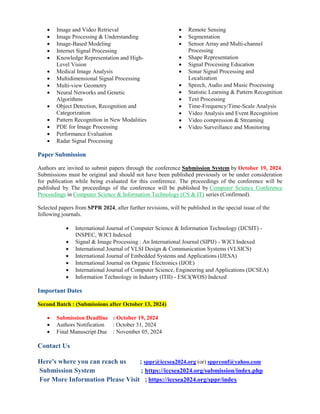 13th International Conference on Signal, Image Processing and Pattern ...