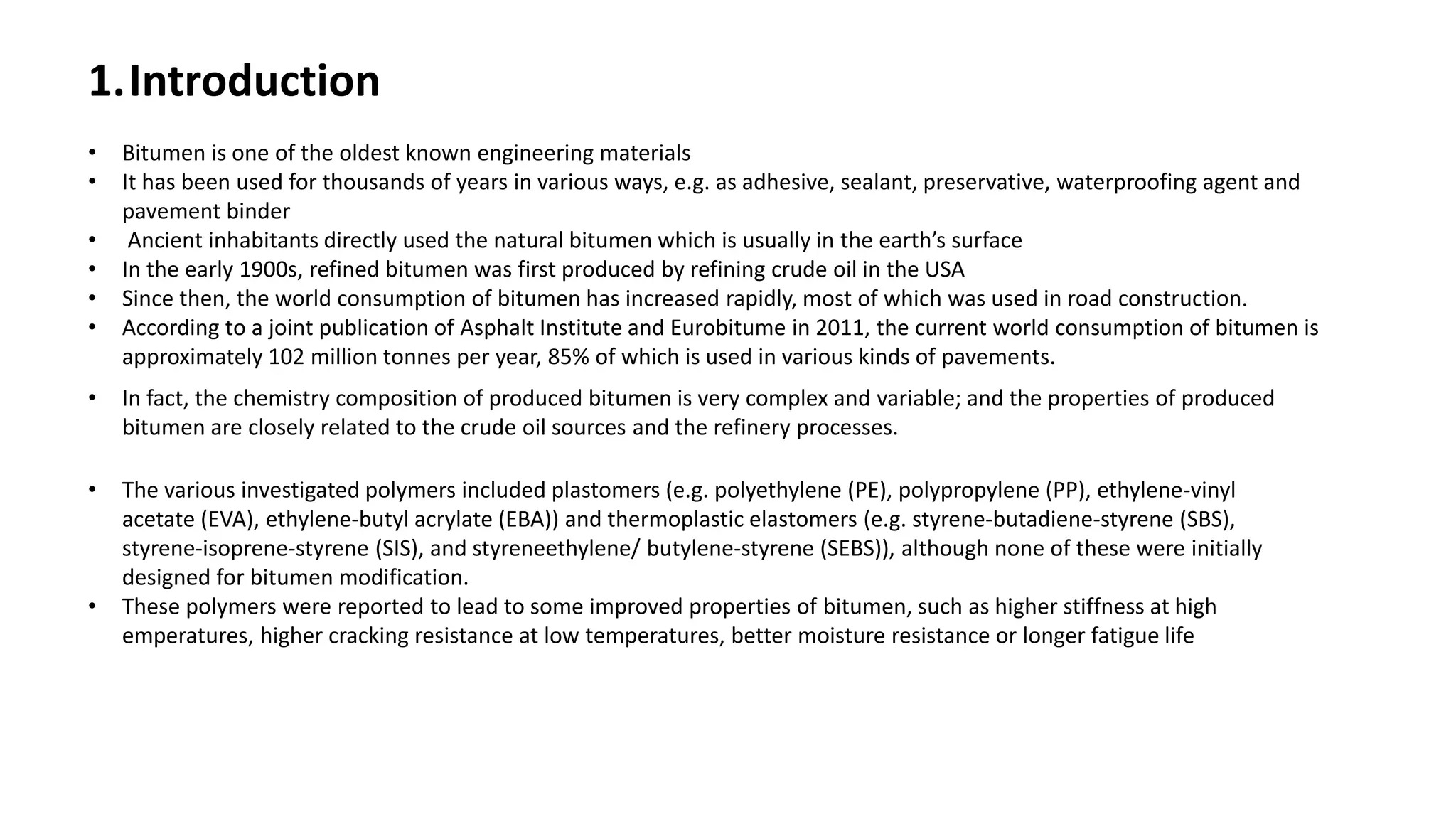 SBS polymer modification of bitumen | PPTX