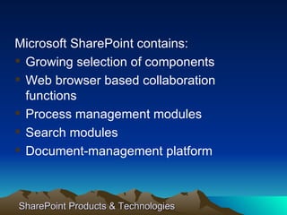 Sp products and technologies- Dipali Shiledar | PPT