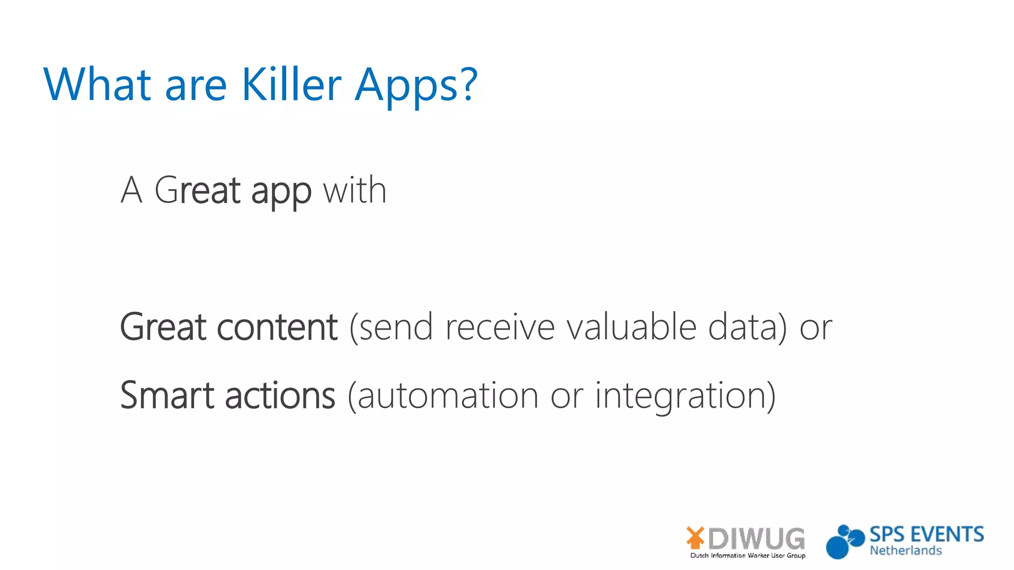 Building Killer Apps Using Sharepoint And The Power Platform Spsnl Ppt
