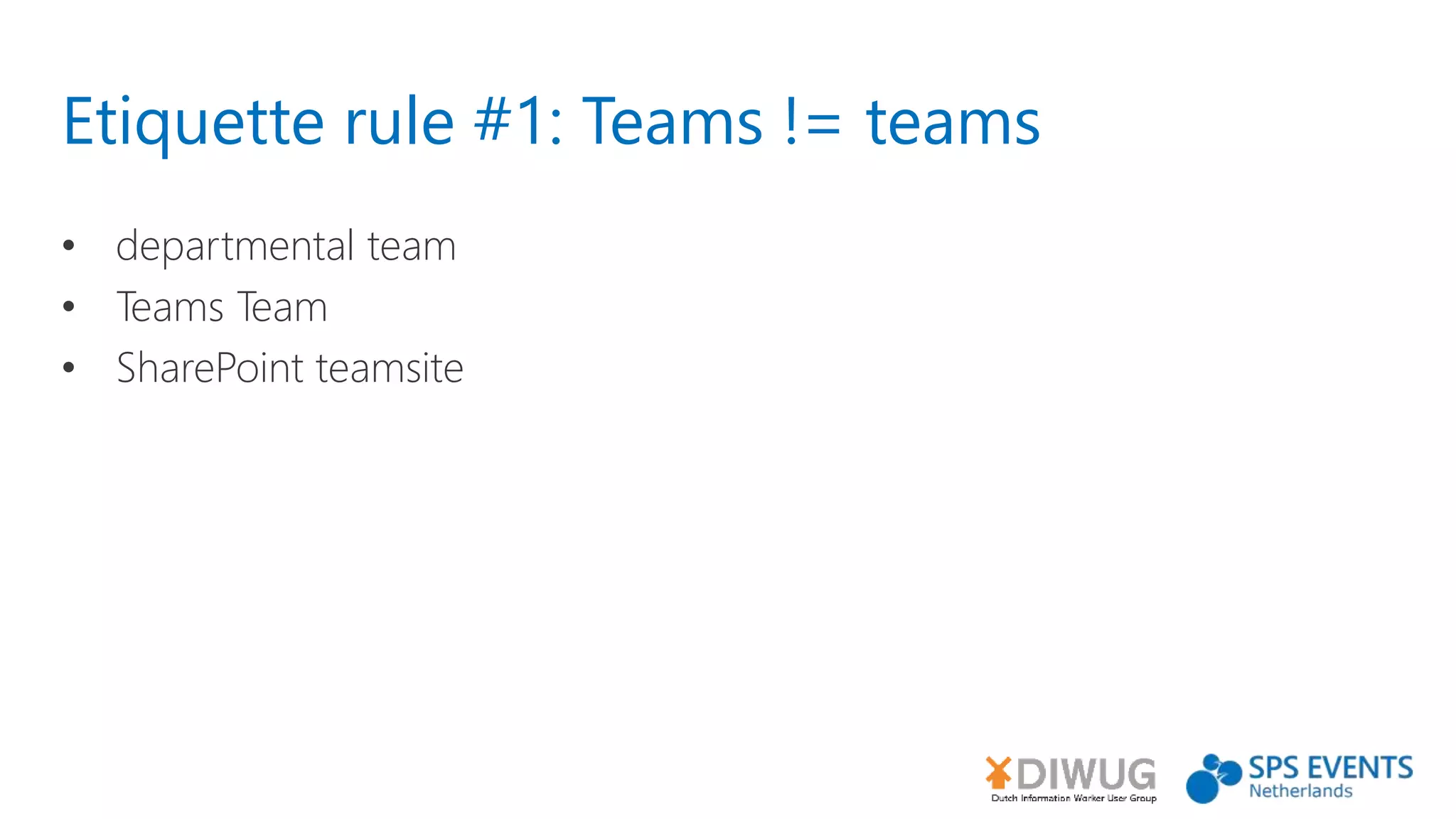 SPS NL 18: Teams etiquette | PPTX
