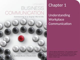 Chapter 1 Understanding Workplace Communication | PPT