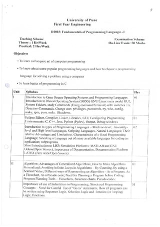 Sppu fe 2015 pattern syllabus | PDF