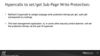 XPDDS18: EPT-Based Sub-page Write Protection On Xenc - Yi Zhang, Intel | PDF