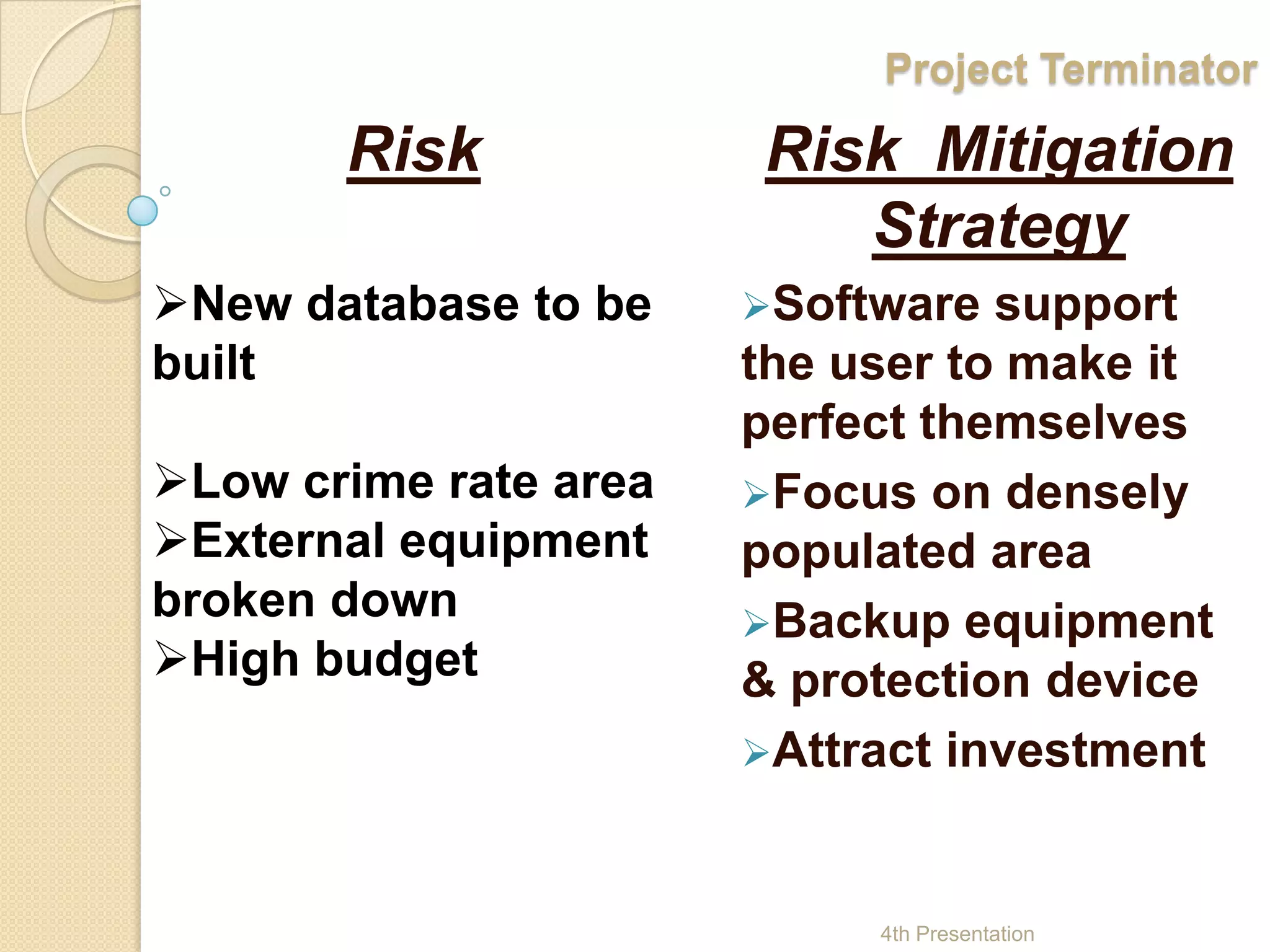 Spqm week 10 presentation project terminator | PPT