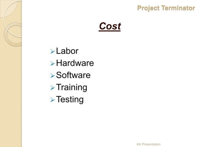 Spqm week 10 presentation project terminator | PPT