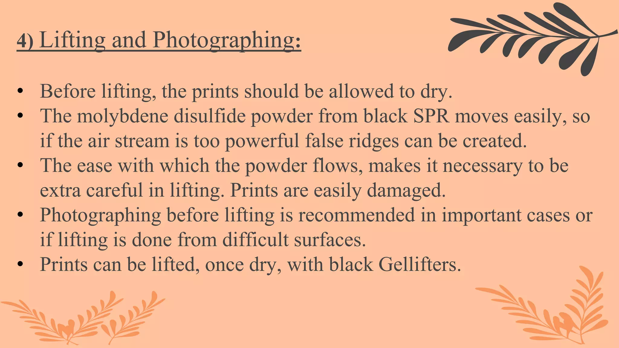 Small Particle Reagent Technique of Fingerprint Development | PPTX