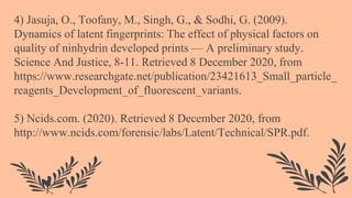 Small Particle Reagent Technique of Fingerprint Development | PPTX