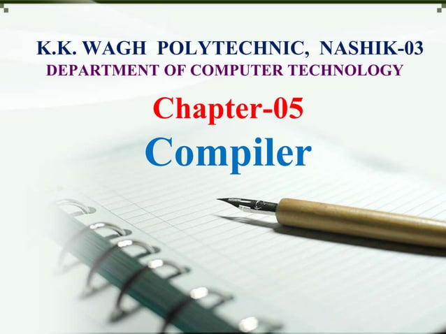 Spr ch-05-compilers | PPSX | Programming Languages | Computing