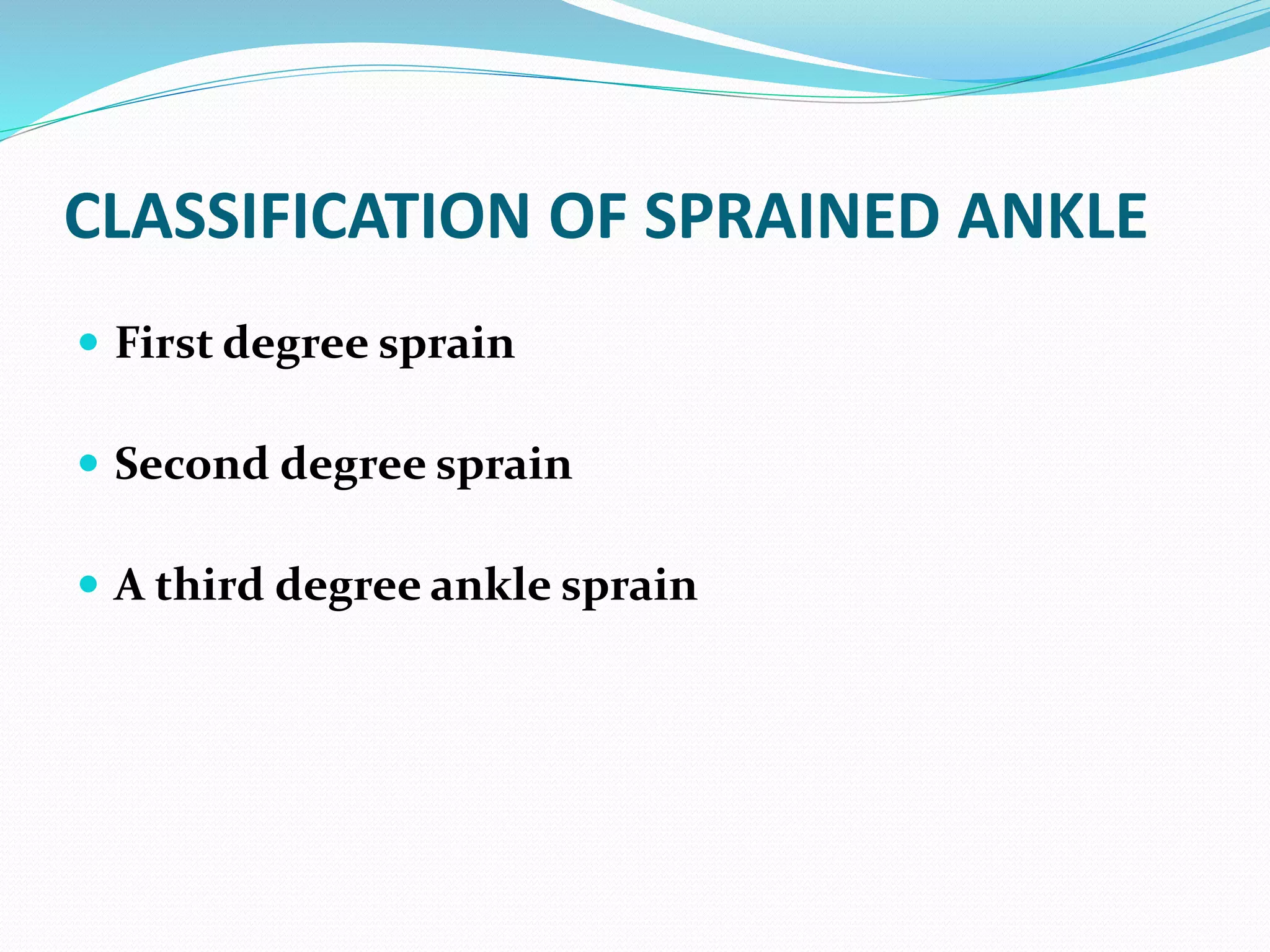 Sprained ankle | PPTX