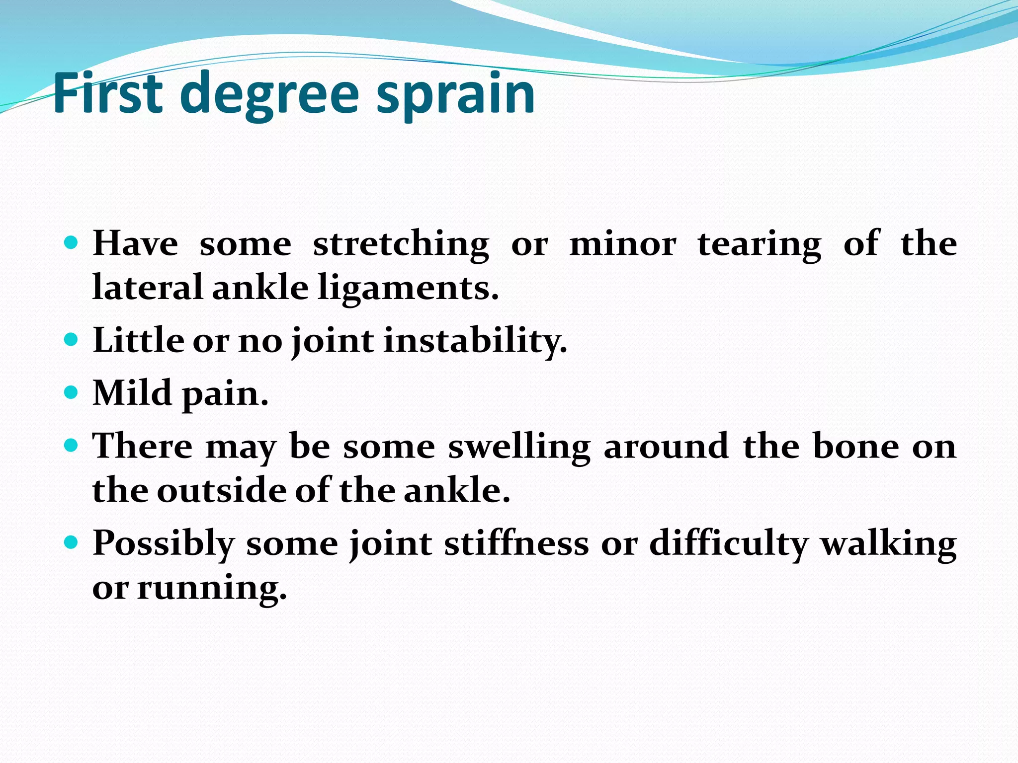 Sprained ankle | PPTX