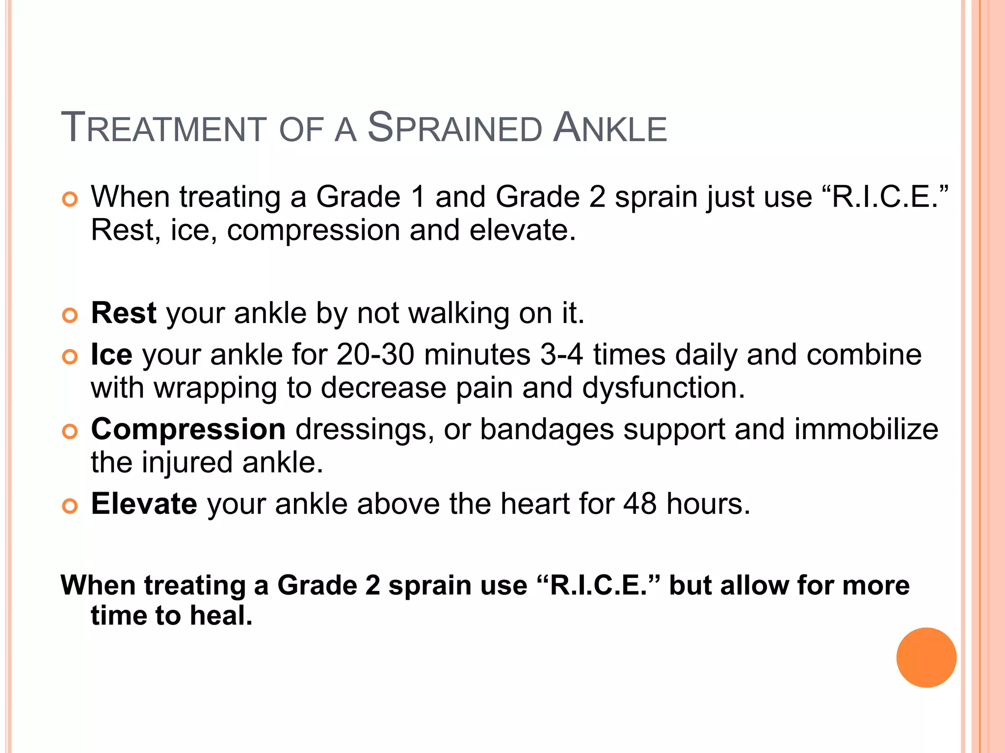 Sprained ankle powerpoint ashley dockstader | PPTX