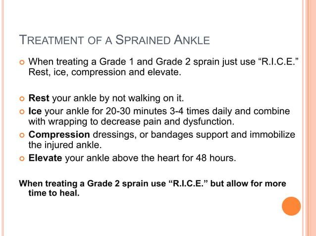 Sprained ankle powerpoint ashley dockstader | PPTX