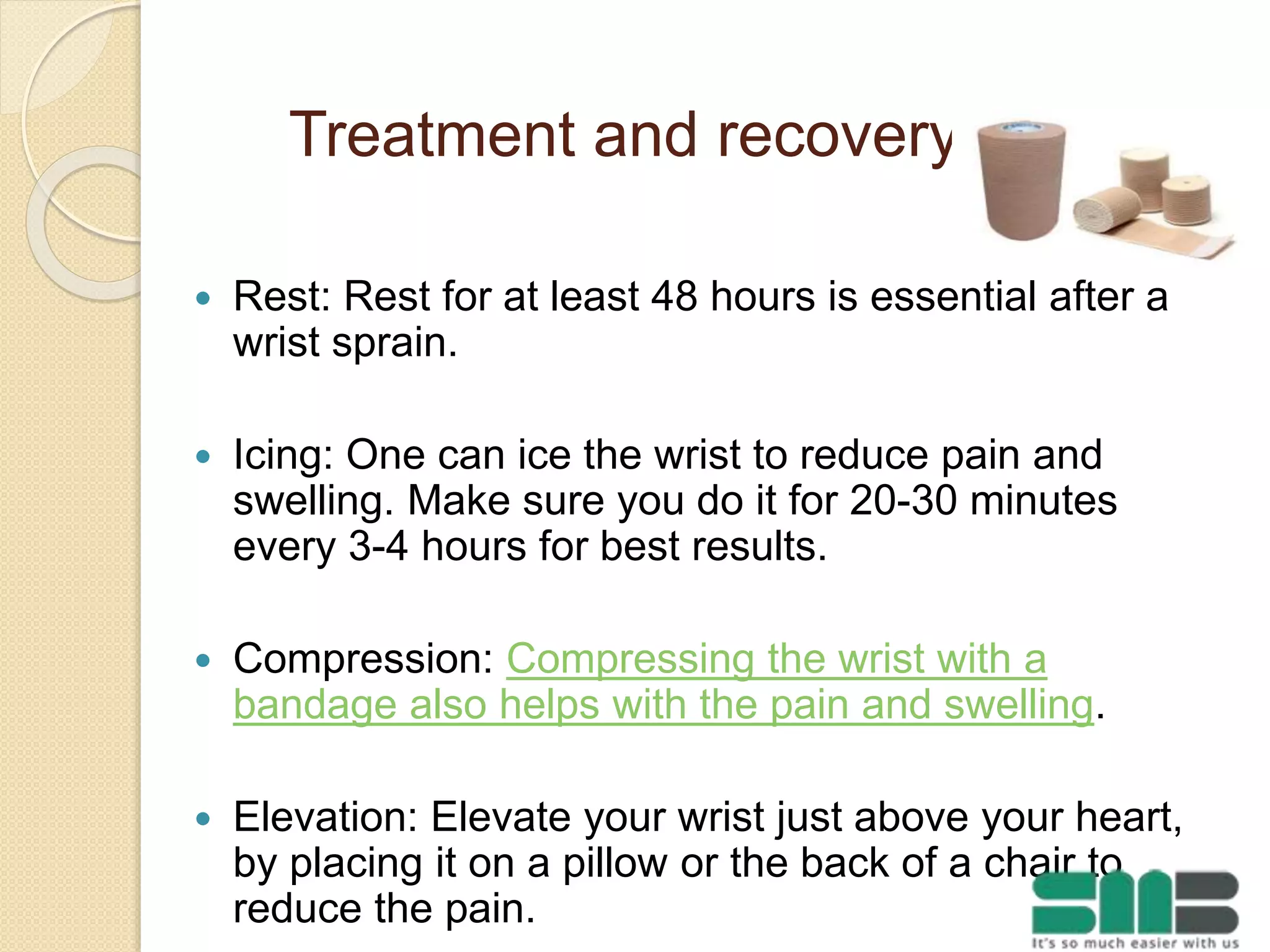 Sprained Wrist Injury: Symptoms, Treatment and Recovery | PPTX