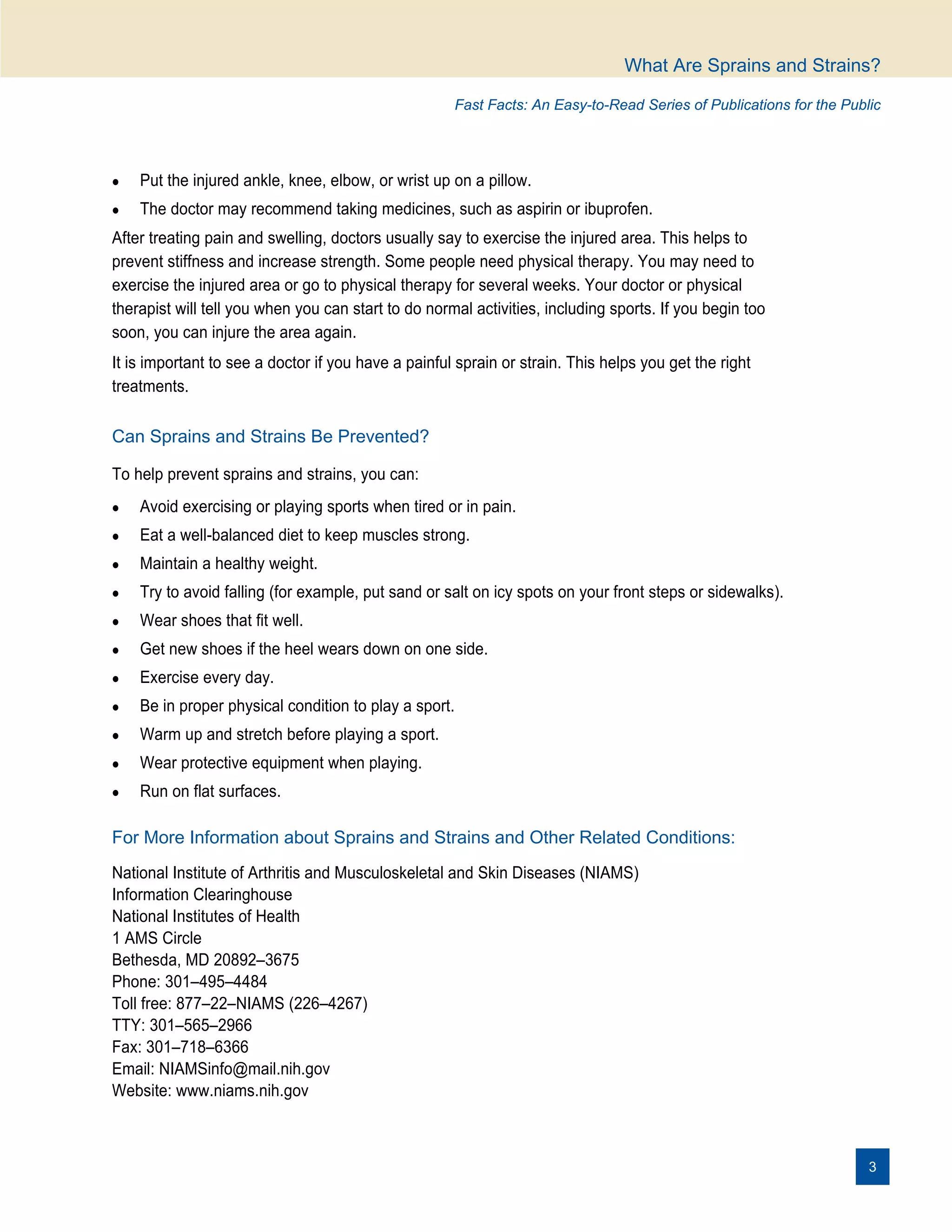 Global Medical Cures™ | Sprains and Strains | PDF