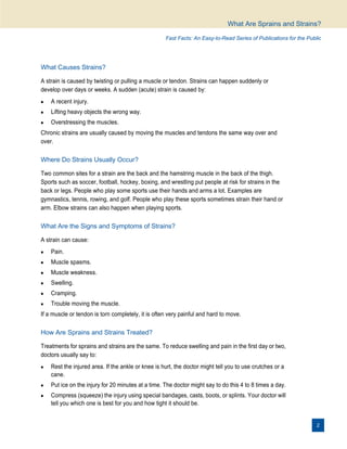 Global Medical Cures™ | Sprains and Strains | PDF