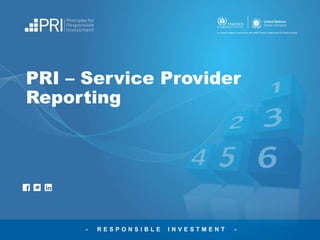 Pri – service provider reporting | POTX