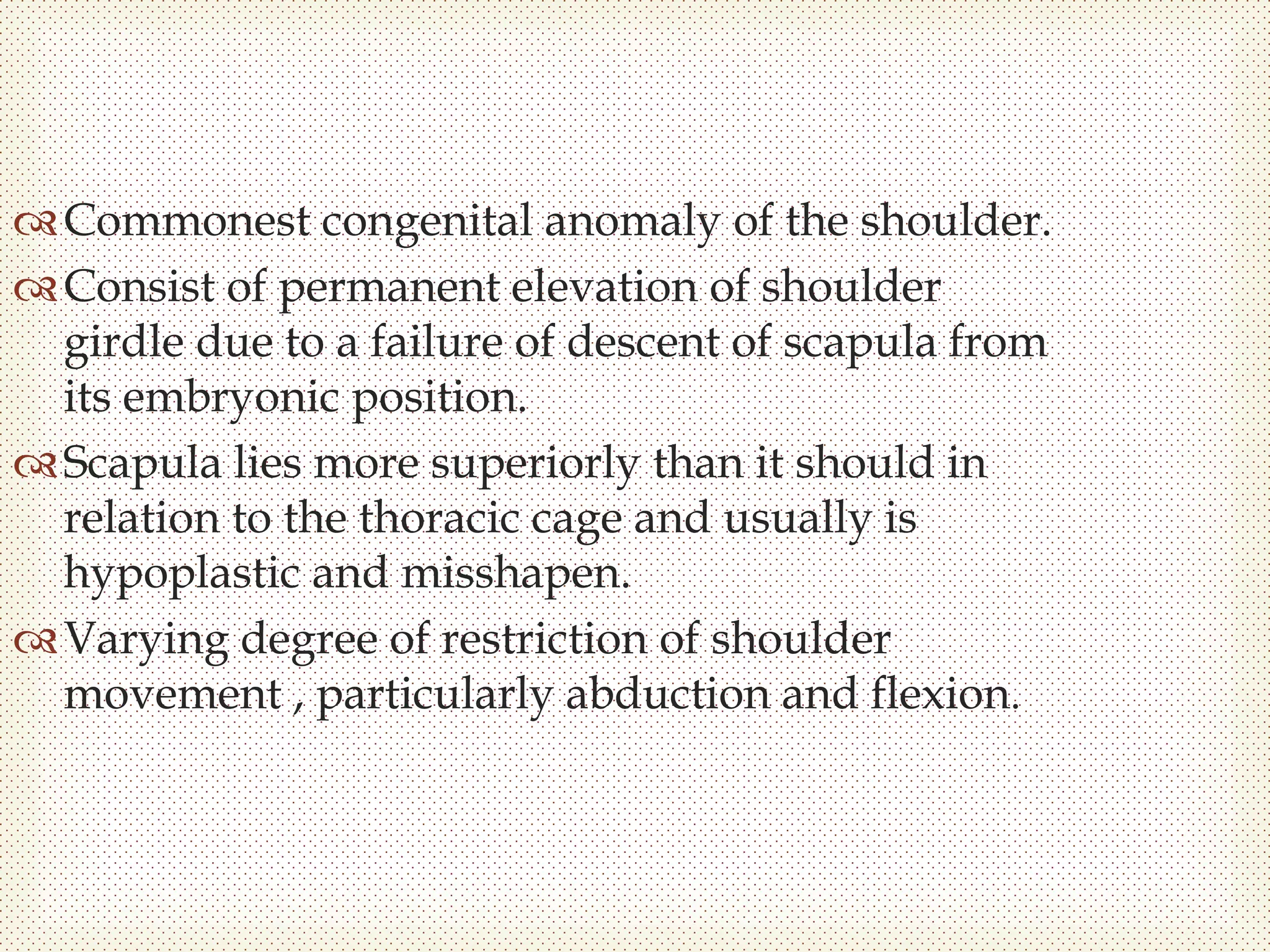Sprengle shoulder (congenital elevation of scapula) | PPTX