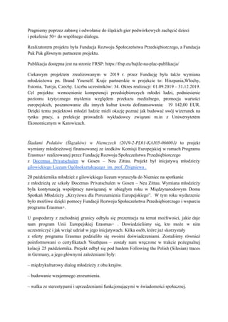 Sprawozdanie merytoryczne 2019 FRSP | PDF