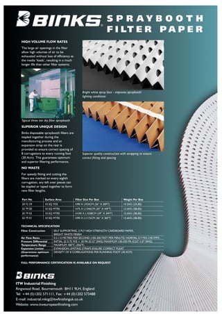 Spray Booth Filters | PDF