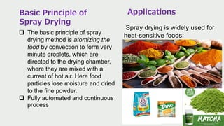 Spray drying food preservation | PPTX